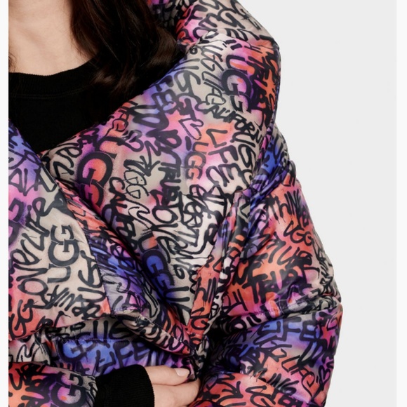 UGG | Jackets & Coats | Ugg Catherina Puffer Oversize Jacket Graffiti ...